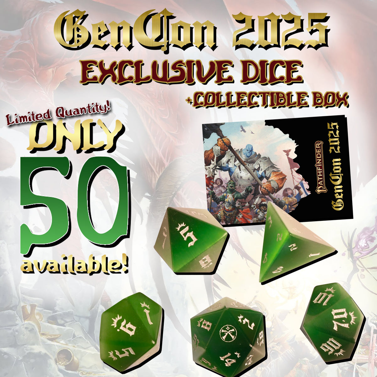 Pathfinder 2025 GenCon Exclusive Dice – Only 50 Sets Available! – Misty ...