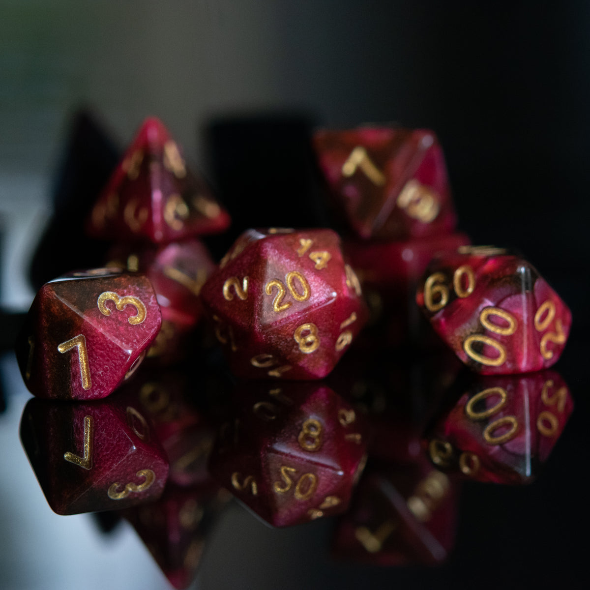 ROSETTE ACRYLIC DICE SET - MISTY MOUNTAIN GAMING – Misty Mountain Gaming